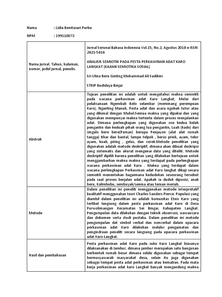 Review Jurnal Semiotika | PDF