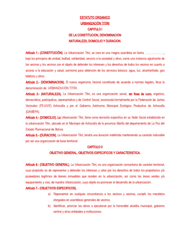 Estatuto Organico | PDF Estatuto Organico | PDF
