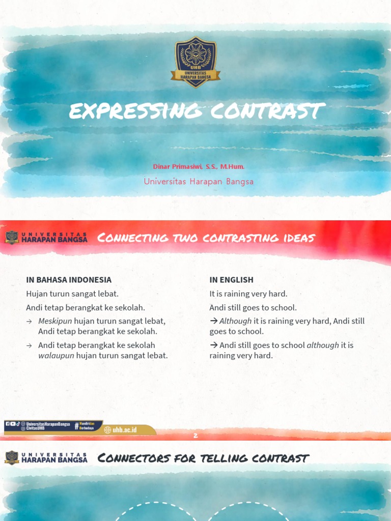 Meeting 15 - Expressing Contrast | PDF | Sentence (Linguistics) | Verb
