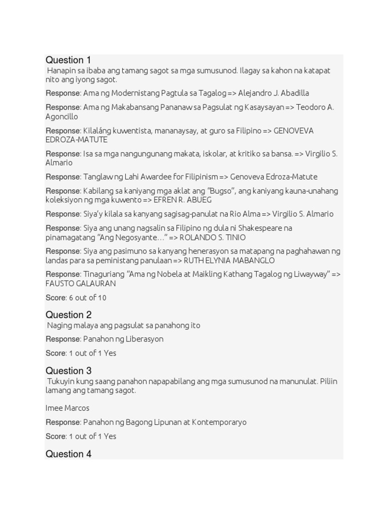 Panitikan Finals | PDF