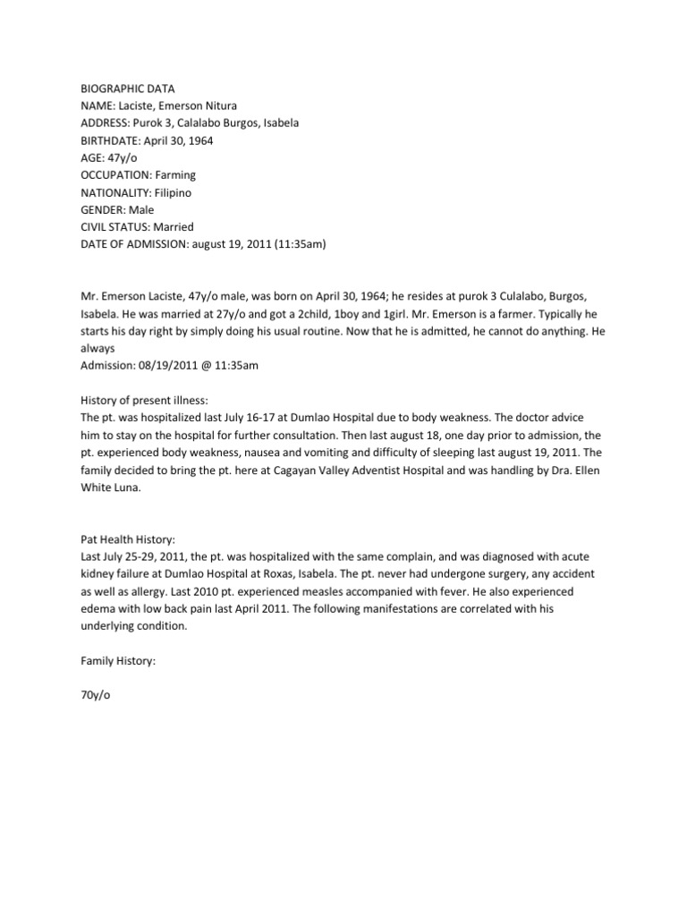 Biographic Data | PDF