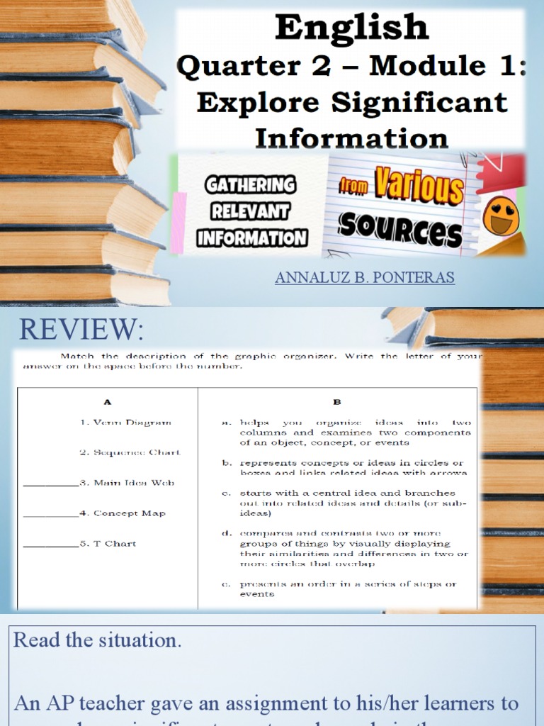 Gathering Relevant Information From Various Sources-COT-Q1 | PDF ...