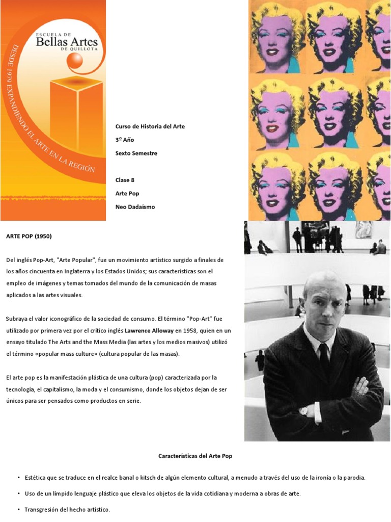 Clase 8 Arte Pop | PDF | Andy Warhol | Estética