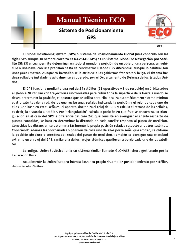 Informacion de GPS-NAVSTAR | PDF | Sistema de Posicionamiento Global ...