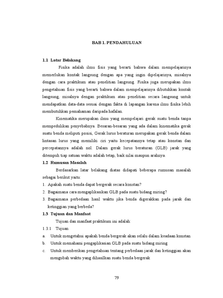 Bab 1-3 GLB Fiks | PDF
