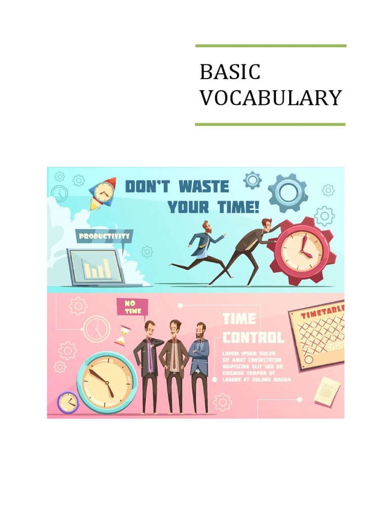 BASIC VOCAB Rev | PDF | Adjective | Verb