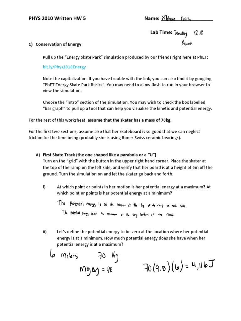 Analysis of Conservation of Energy Using a Skateboarding Simulation ...