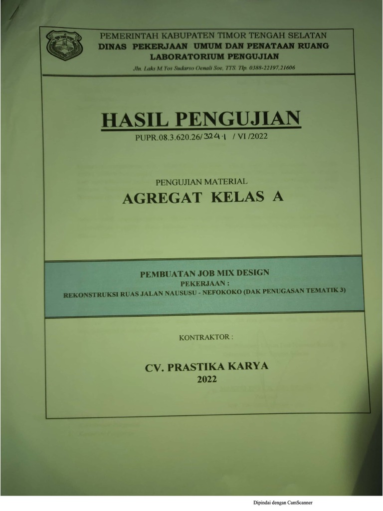 JMD Agregat Kelas A | PDF