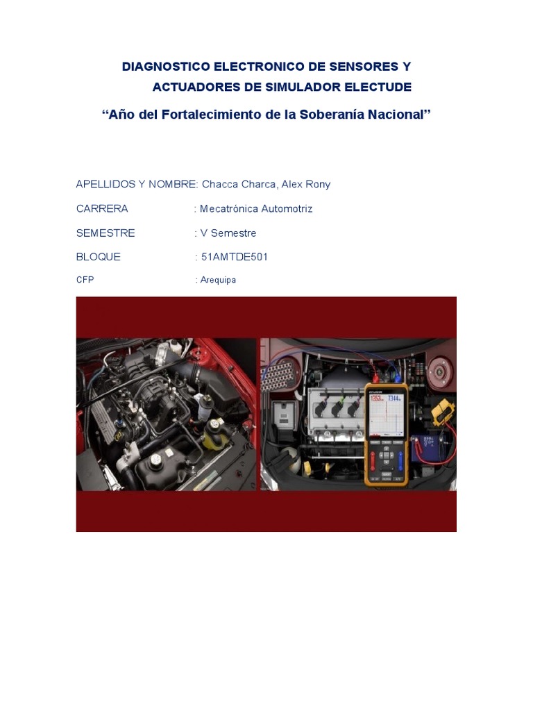 Electude Simulator Sensore y Actuadores Alex | PDF | Inyección de ...