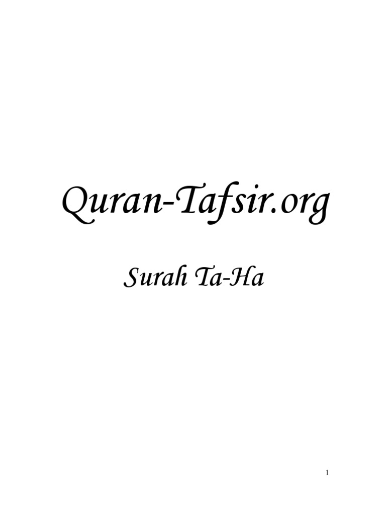 Taha | PDF | God In Islam | Quran
