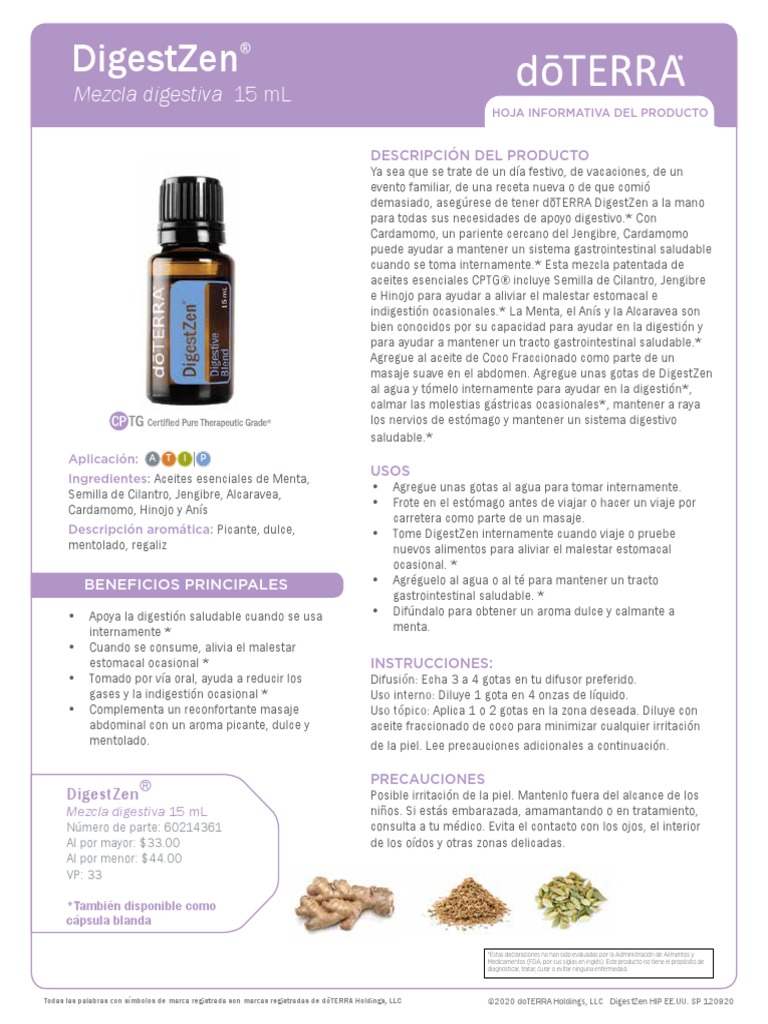 Digestzen: Mezcla Digestiva 15 ML | PDF | Hinojo | Estómago