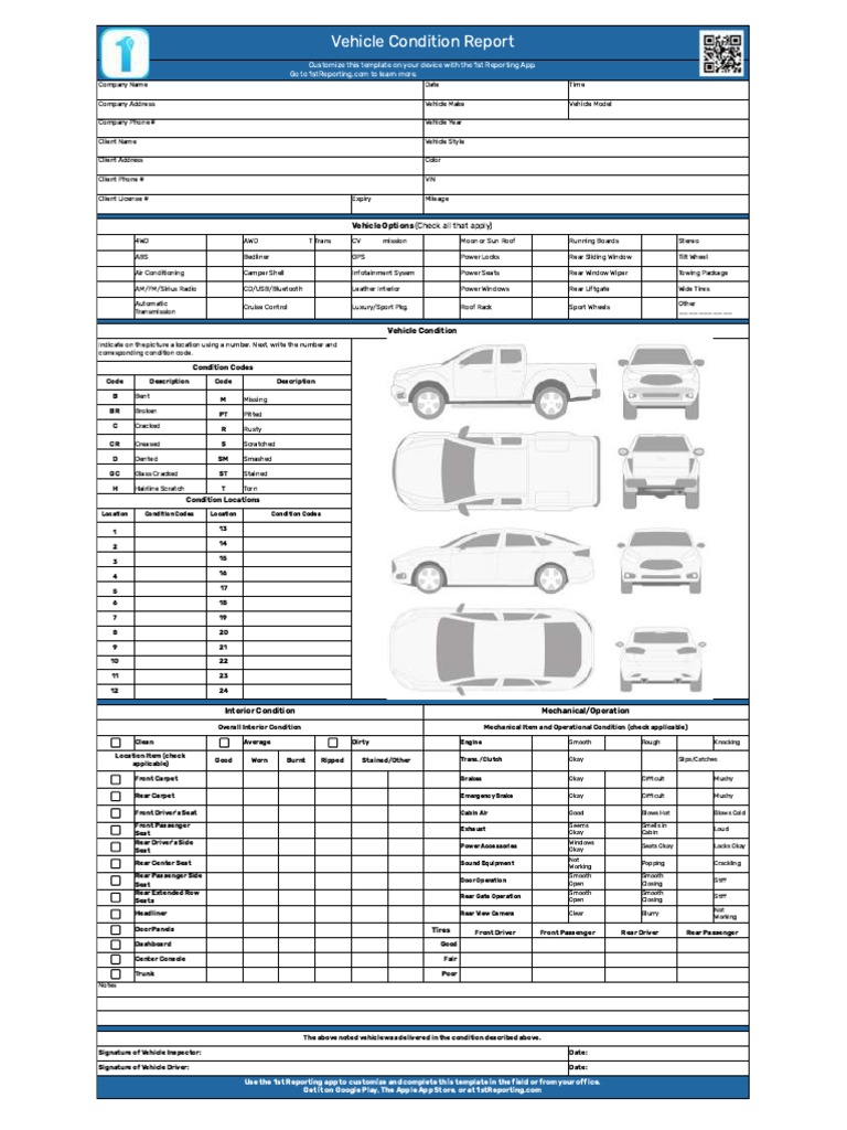 51 Vehicle Condition Report | PDF