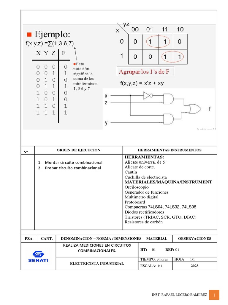 TAREA 9 - Realiza Mediciones en Circuitos Combinacionales | PDF | Ingenieria Eléctrica | Electrónica