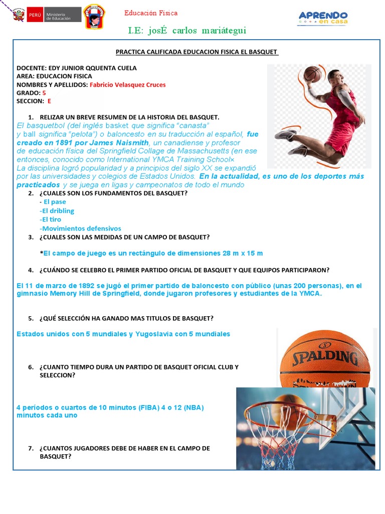 Ficha Del Basquet | PDF