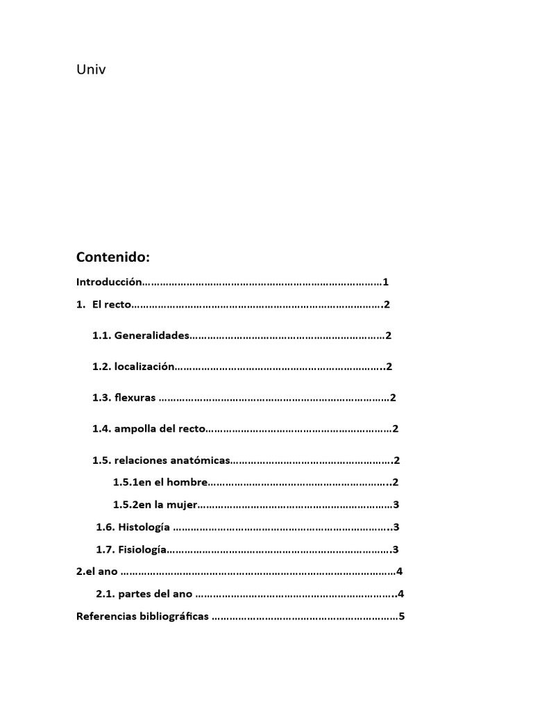 Anatomía del Recto y Ano en Mujeres | PDF | Recto | Epitelio