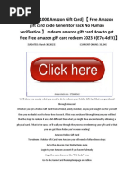Free Method For Amazon Gift Cards PDF | PDF | Computing | Software