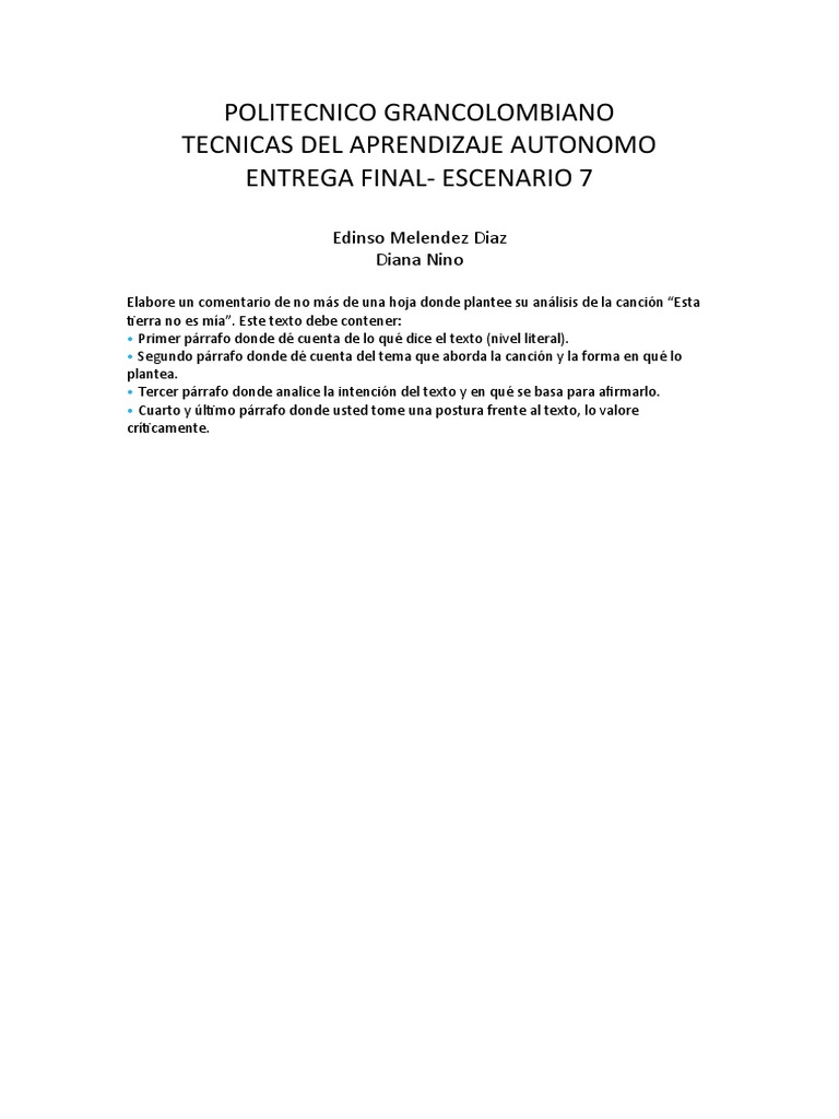 Entrega Final, Escenario 7 | PDF