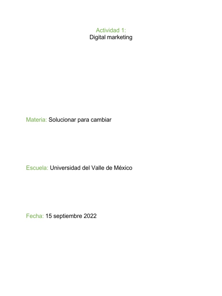 Actividad 1 Solucionar | PDF