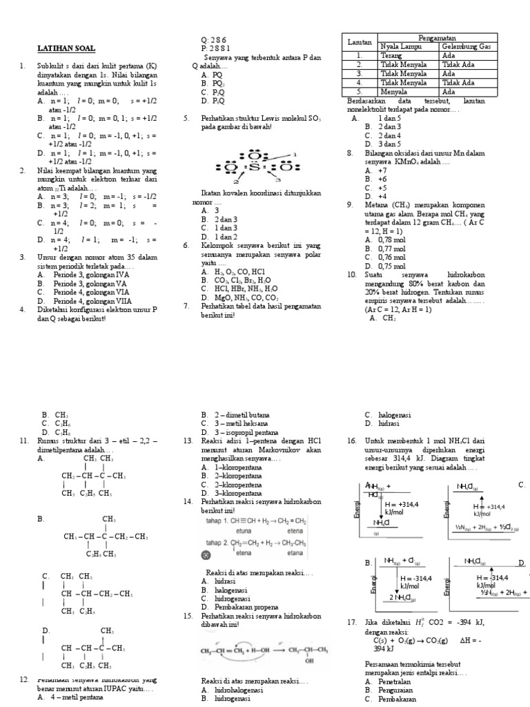 Latihan Soal KLS Xii | PDF