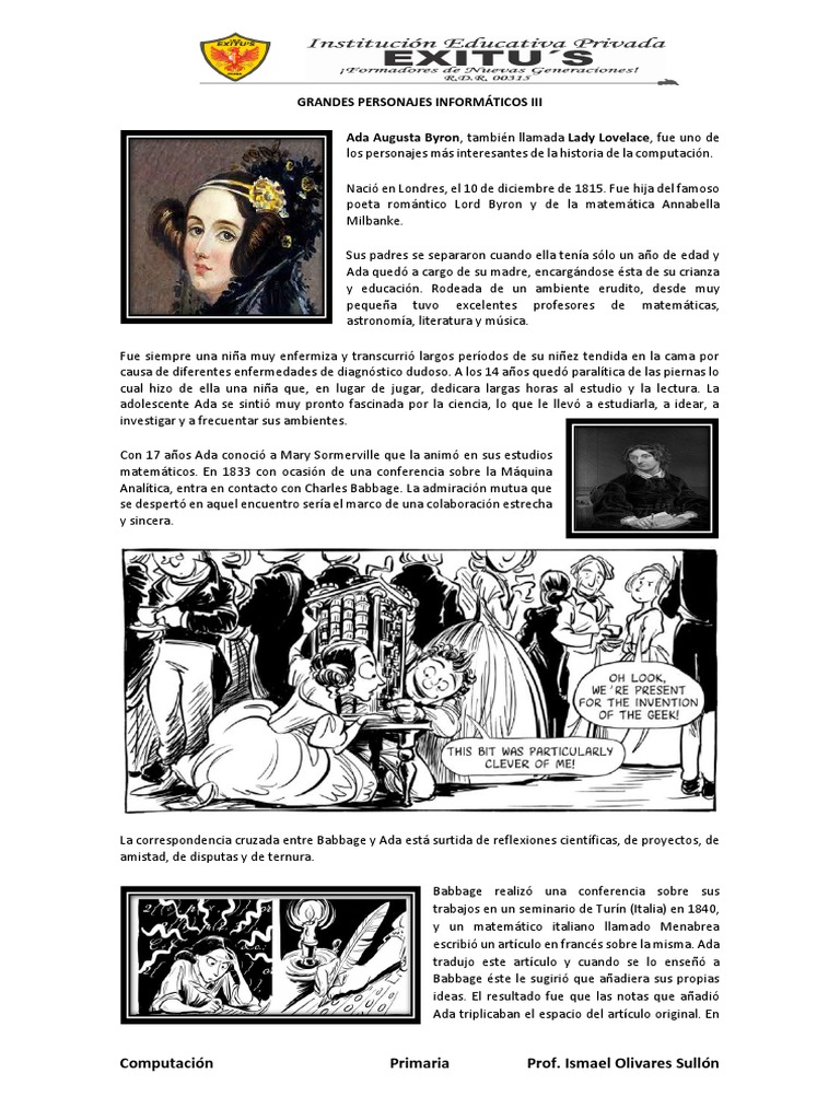 La vida y logros pioneros de Ada Lovelace, la primera programadora de ...
