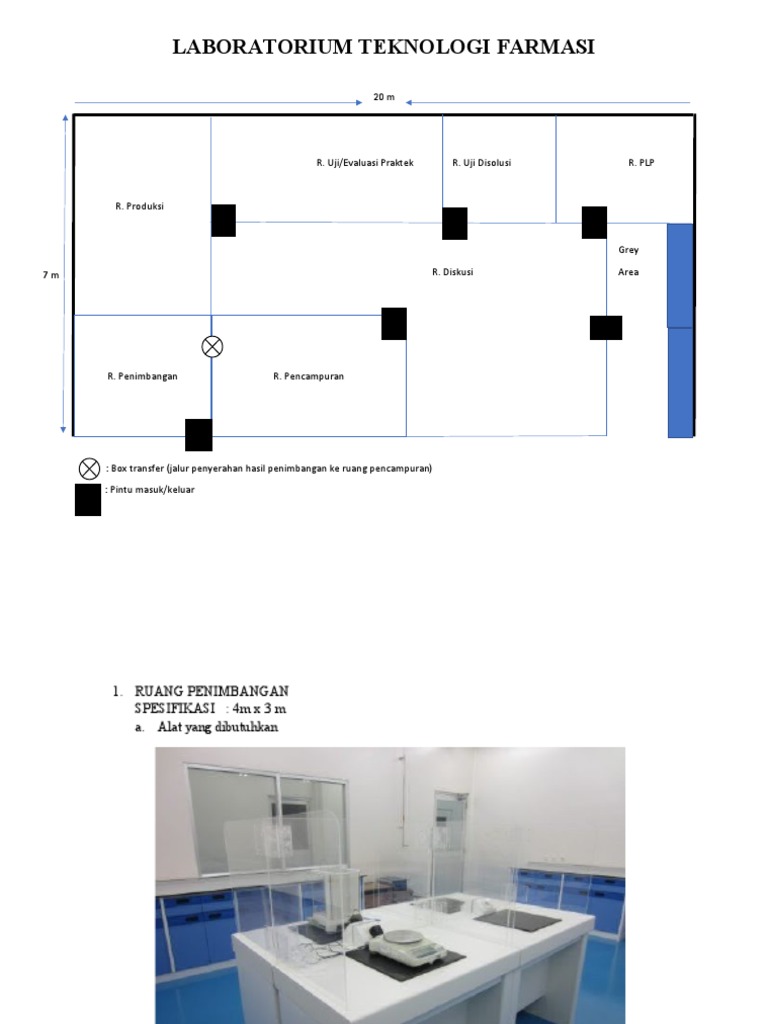 Denah Laboratorium Farmasi Modern | PDF
