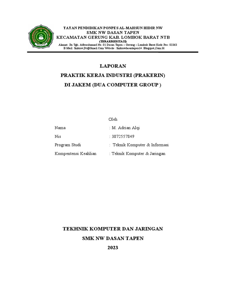 Data Laporan PKL | PDF