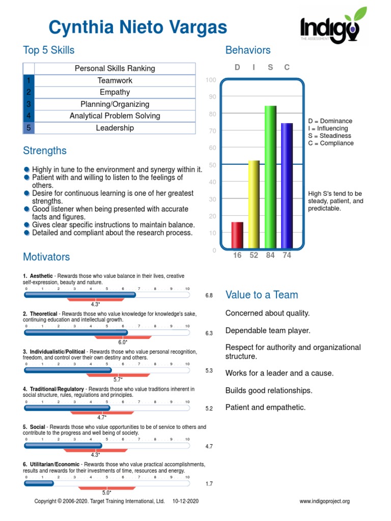Indigo Assessment - Cynthia Nieto Vargas | Download Free PDF ...