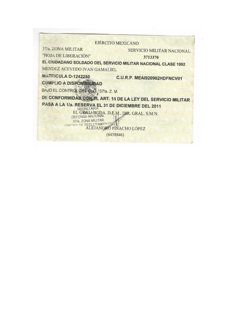 Cartilla Militar 1 | PDF