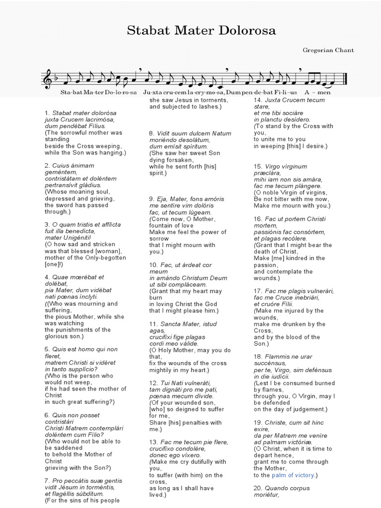 Stabat Mater Dolorosa | PDF