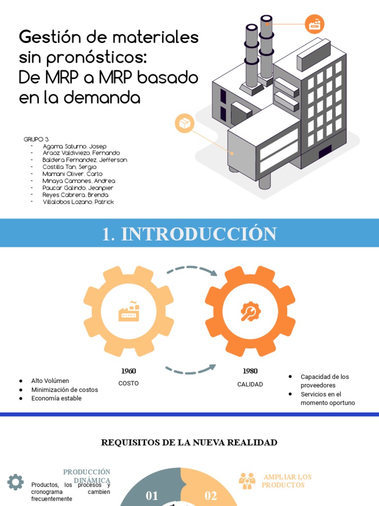 Gestión de Materiales Sin Pronósticos:: de MRP A MRP Basado en La ...