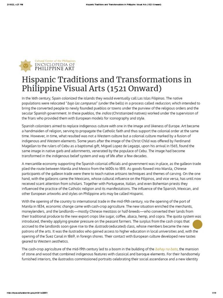 1 Hispanic Traditions and Transformations in Philippine Visual Arts ...