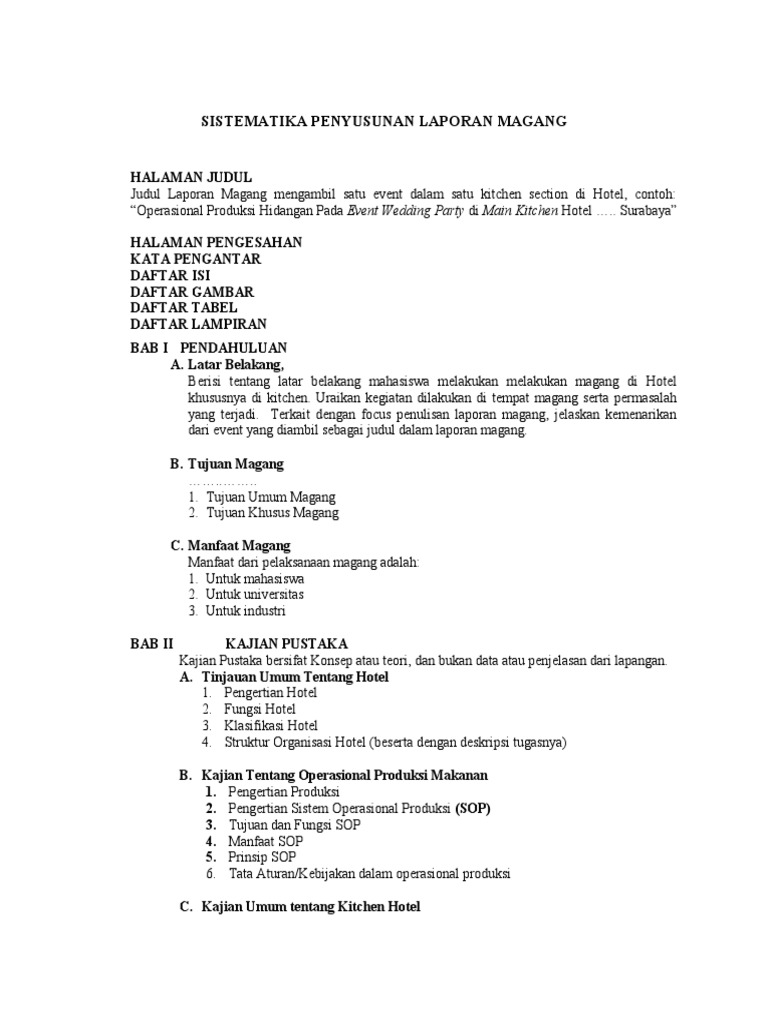 S1 Template Laporan Magang | PDF