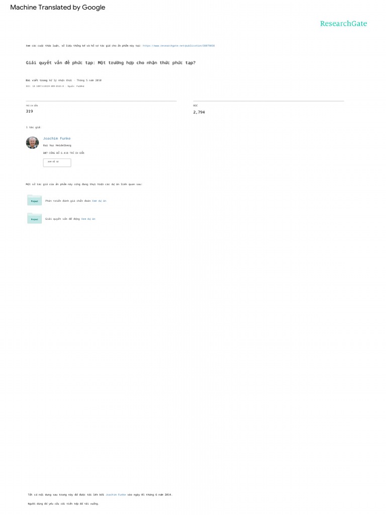 Complex Problem Solving A Case For Complex Cognition | PDF