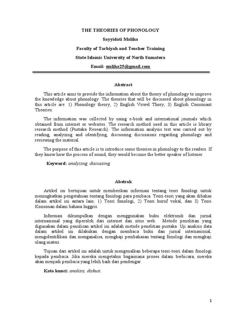 PHONOLOGY THEORY | PDF