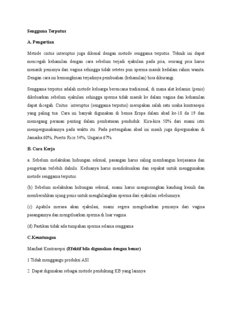 Senggama Terputus | PDF