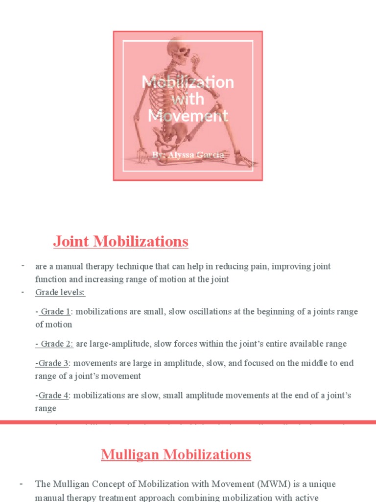 mobilization with movement | PDF | Osteoarthritis | Clinical Medicine