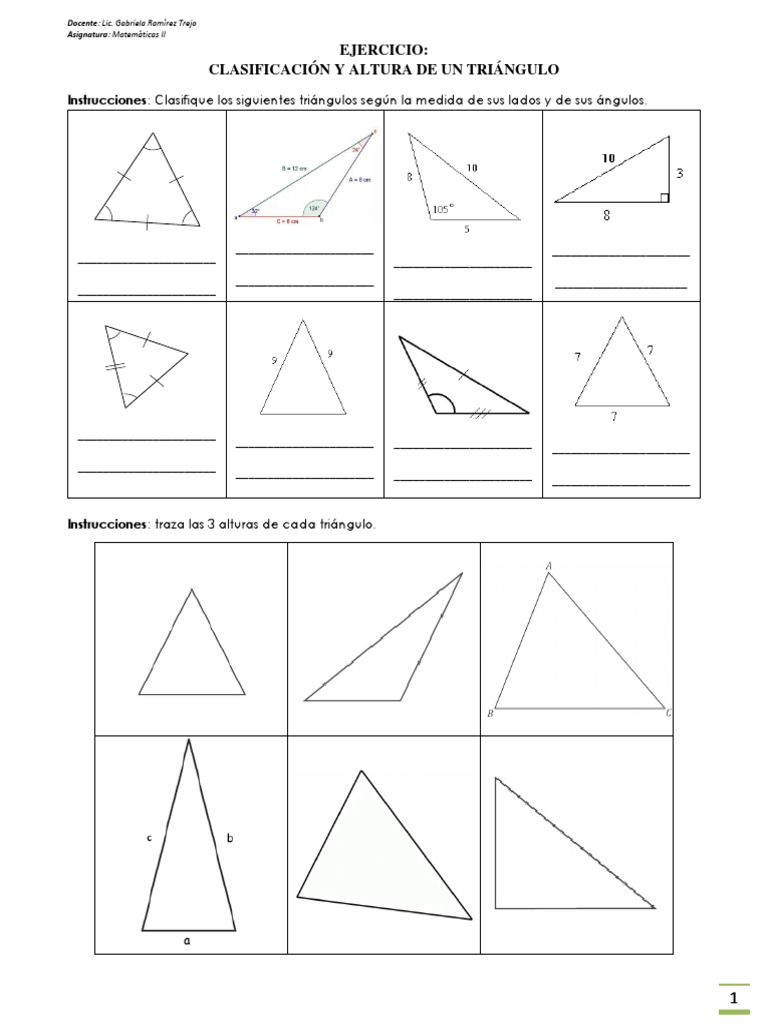 M2 Ejercicio Clasificacion Triangulos | PDF