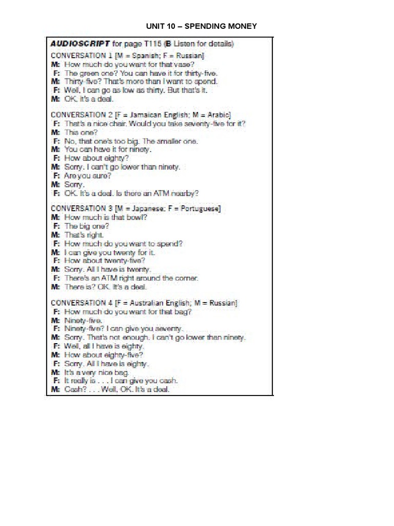 Unit 10 - Audioscript | PDF