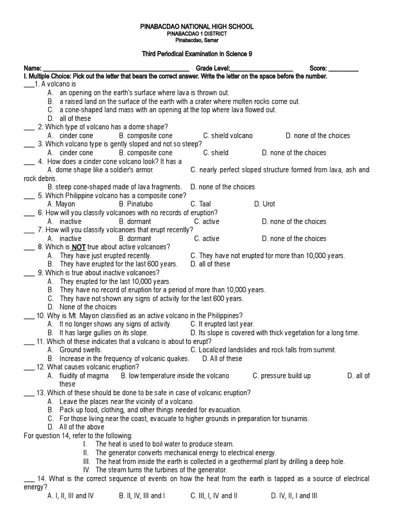 Science 9 3rd Periodical Test | PDF | Greenhouse Effect | Greenhouse Gas