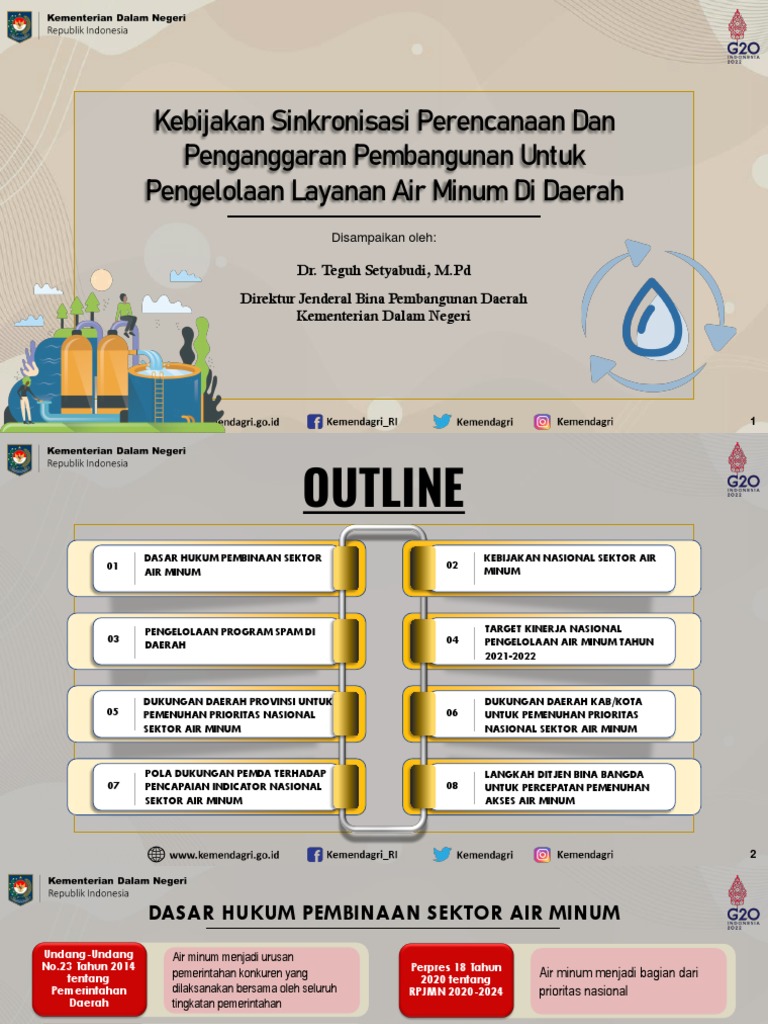 Pembukaan Bapak Dirjen (Diwakili Ibu Direktur SUPD II) | PDF