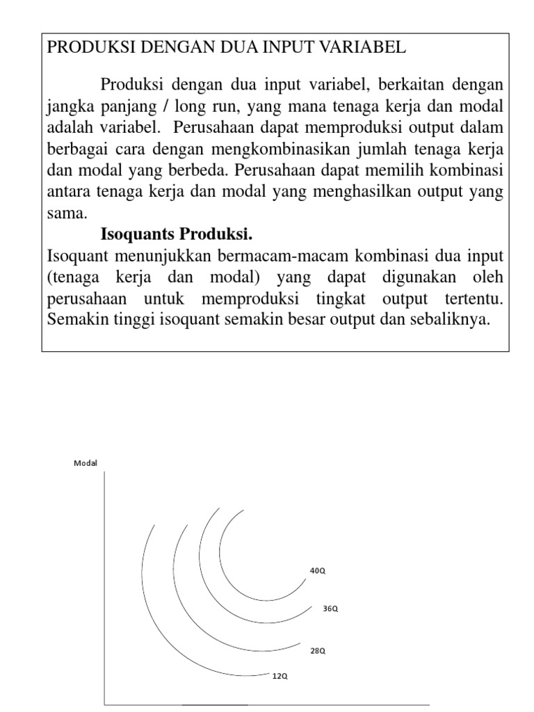 Produksi Dengan 2 Input Variabel | PDF