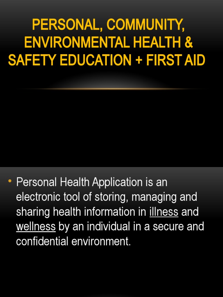 Personal, Community, Environmental Health & Safety | PDF ...