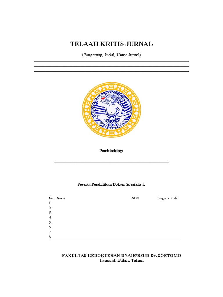 Telaah Kritis Jurnal | PDF