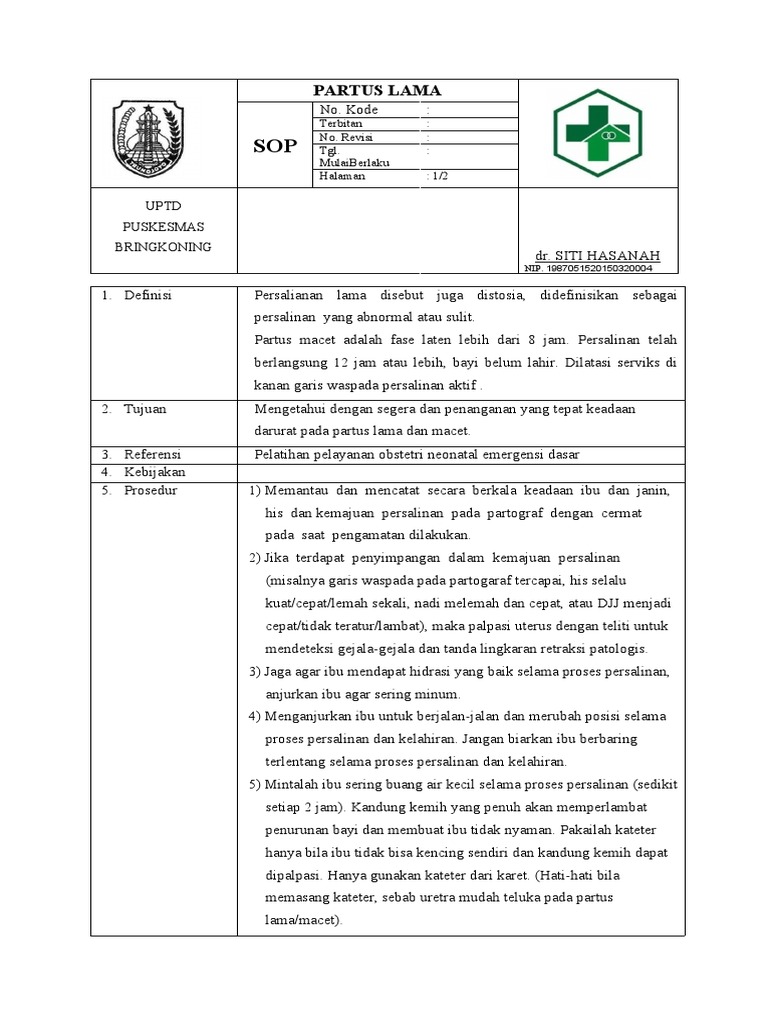 Penanganan Partus Lama dan Macet | PDF