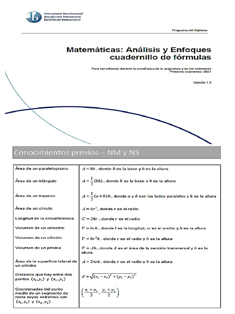 Cartilla de Formulas | PDF