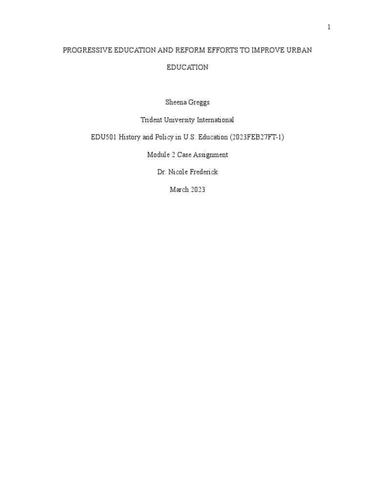 EDU501 | PDF | John Dewey | Teachers