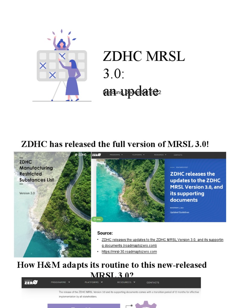 ZDHC MRSL 3.0 Update Overview | PDF | Physical Sciences
