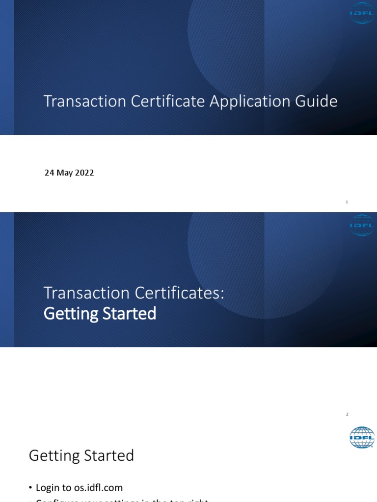 Transaction Certificate Application Guide | PDF | Textiles