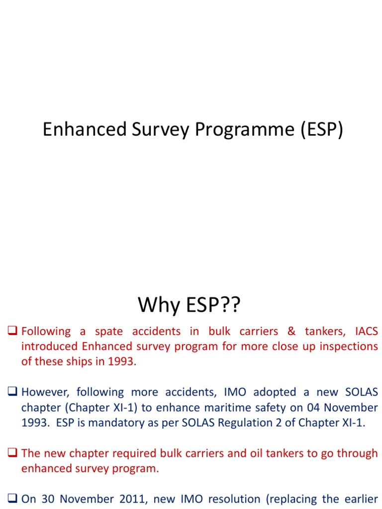 Enhanced Survey Programme (ESP) | PDF | Ships | Corrosion