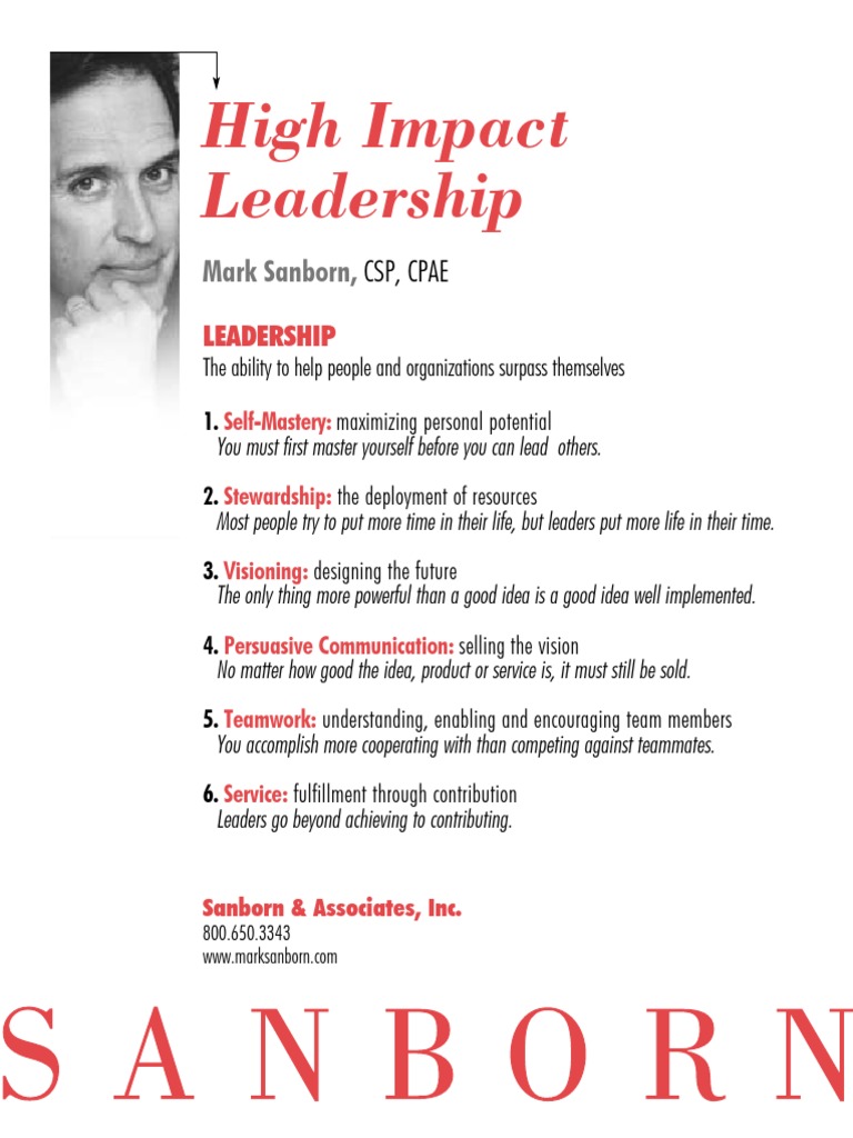 High Impact Leadership | PDF